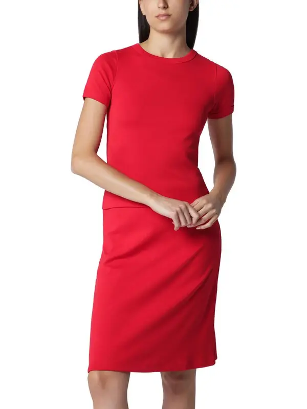 FLORE FLORE Ribbed Organic Cotton Car Tee - Red
