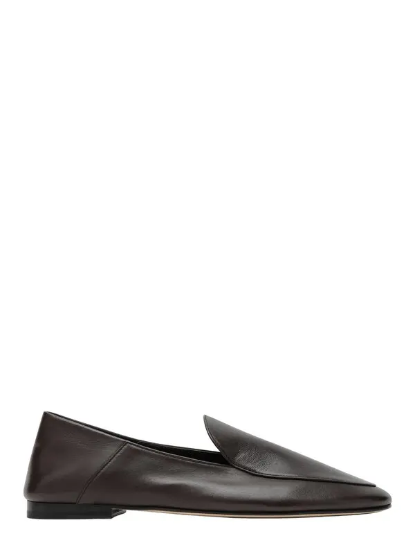 Dear Frances Gio Nappa Leather Slip-on Loafers - Brown