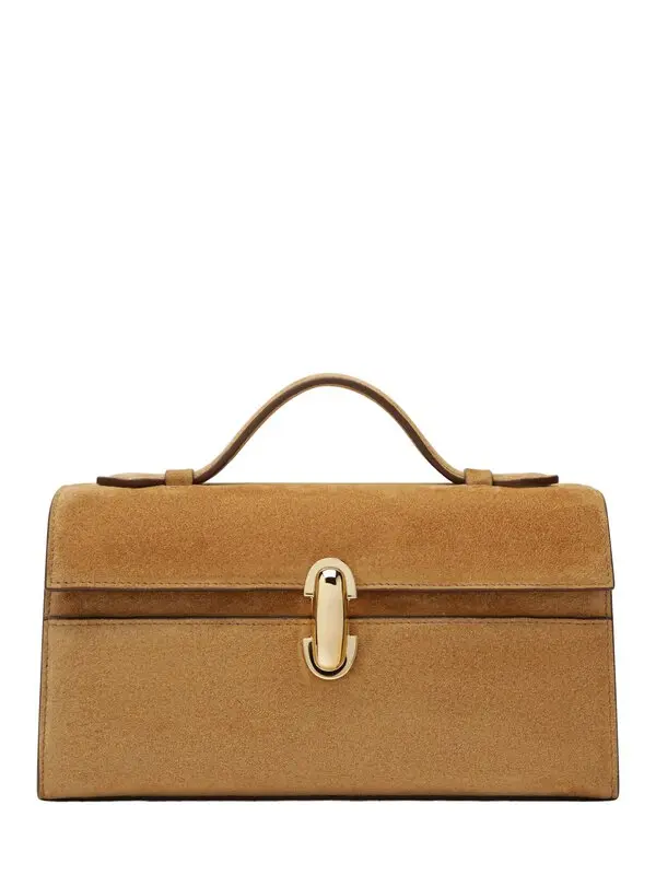 Savette Suede Symmetry Pouch - Beige