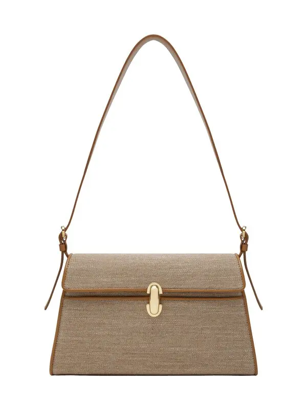 Savette Symmetry Crossbody Bag - Beige