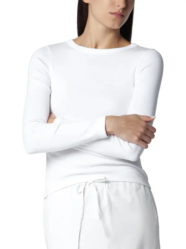 FLORE FLORE Max Organic Cotton Long-sleeve T-shirt - White