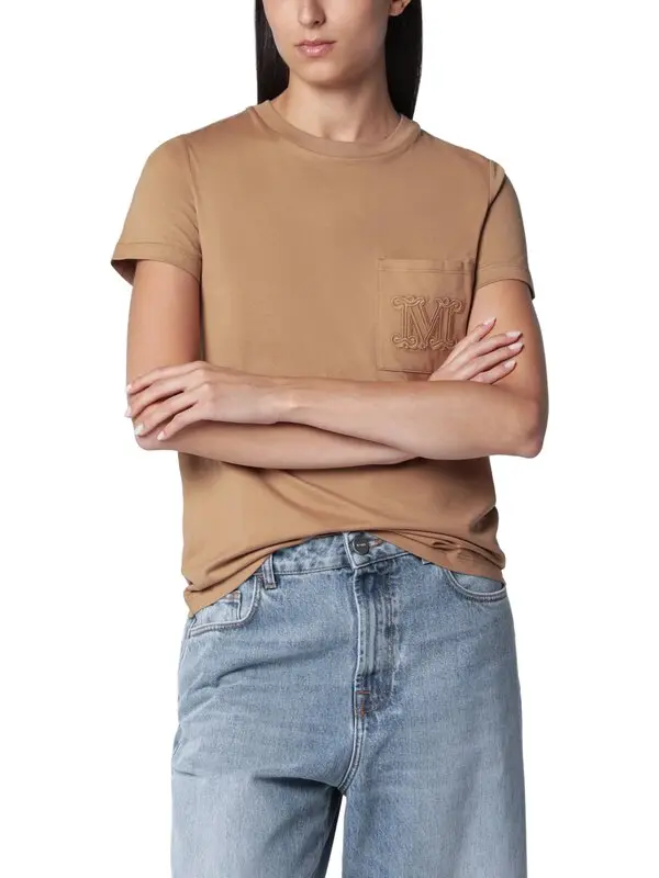 Max Mara Cotton Jersey T-shirt - Brown