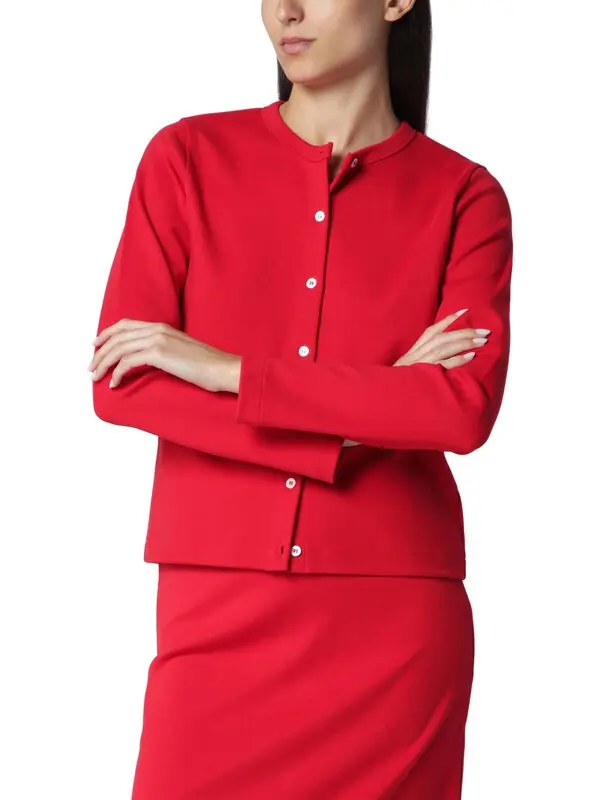 FLORE FLORE Poppy Organic Cotton Cardigan By - Red