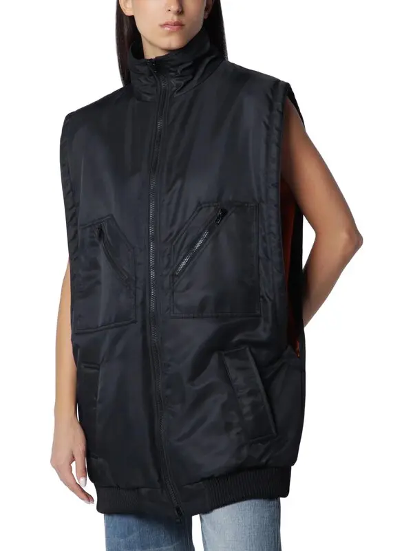 MAISON MARGIELA Nylon Zip-up Vest - Black