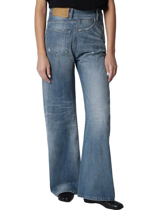 MAISON MARGIELA Distressed Wide-leg Denim Jeans - Blue