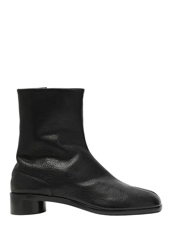 MAISON MARGIELA Tabi Leather Ankle Boots - Black