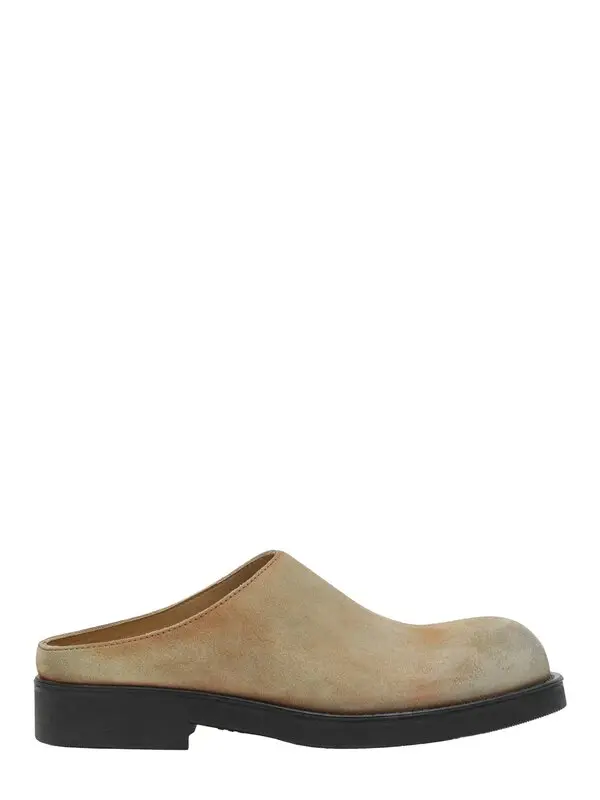 MAISON MARGIELA Biker Mules In Washed Suede - Beige