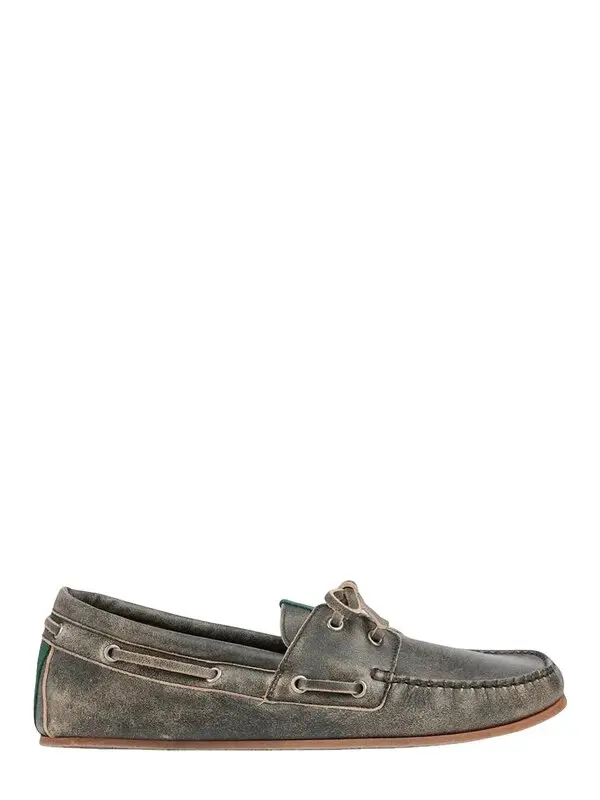 Gucci Boat Shoe Washed Effect - Black