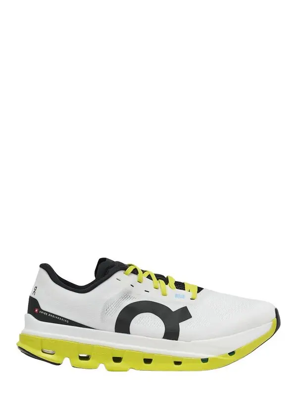 On Cloudflow 5 Athletic Sneakers - White/lime