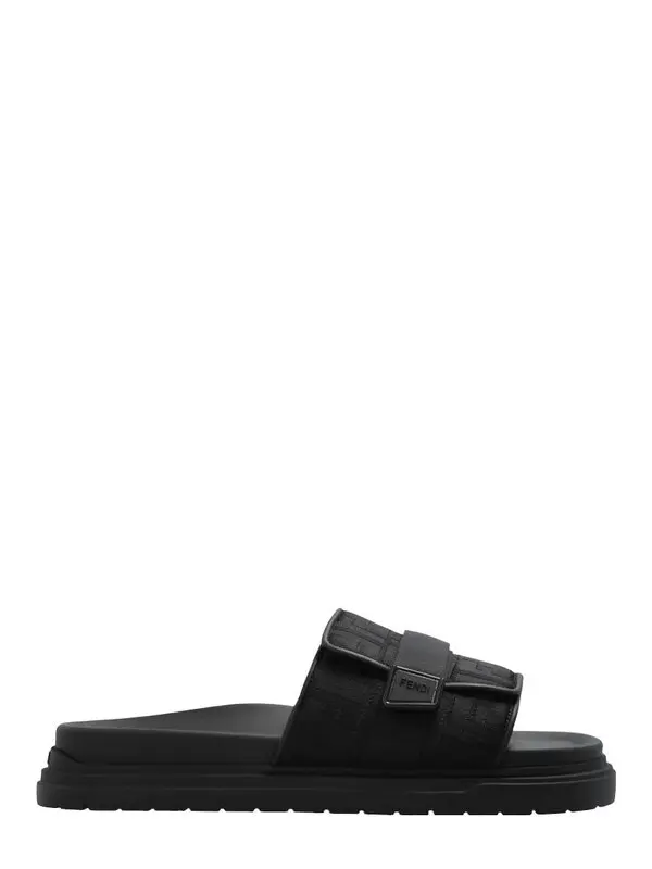 Fendi Chunky Slide Sandals - Black