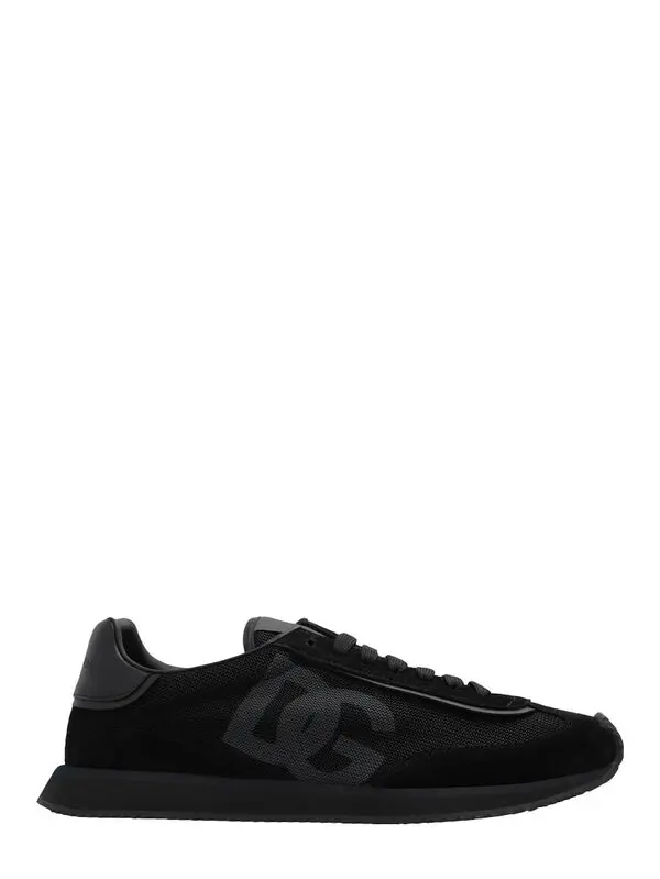 Dolce & Gabbana Dg Cushion Sneaker Suede And Mesh - Black