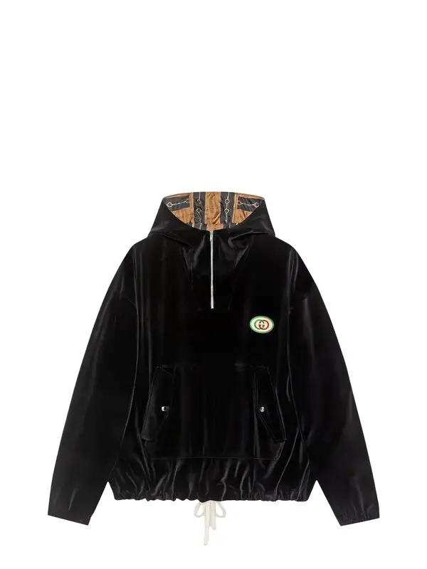 Gucci Hooded Chenille Sweatshirt - Black