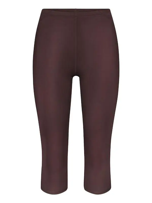 NIKESKIMS Shine Drawcord Crop Legging - Brown