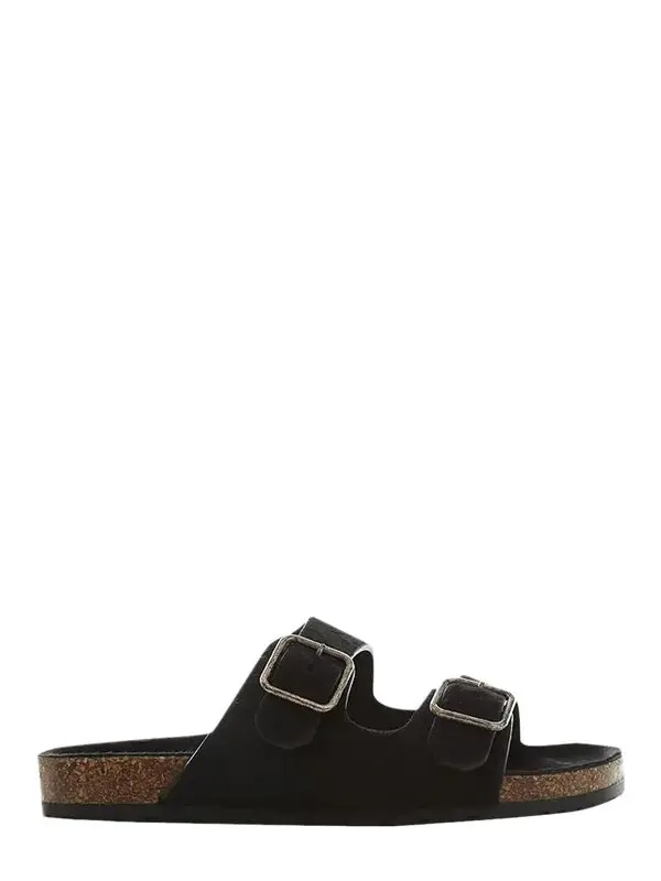 Saint Laurent Jimmy Slide Sandals - Black