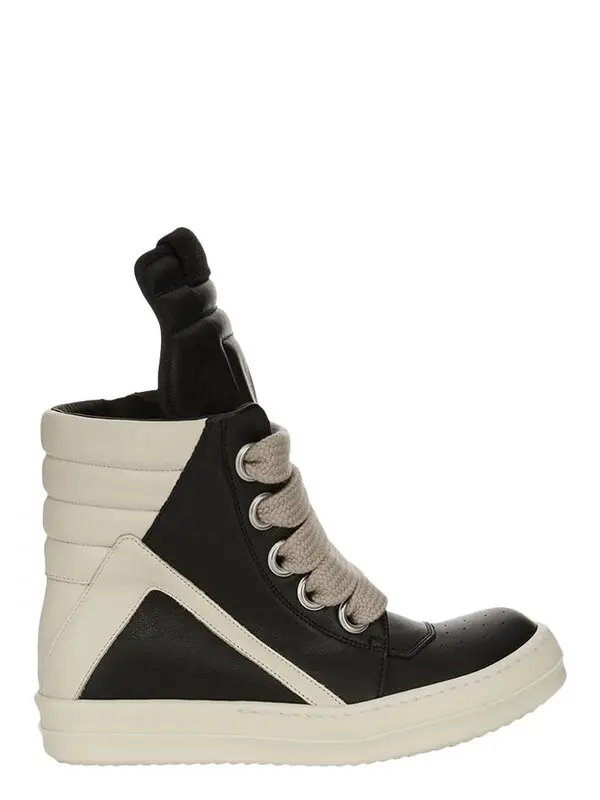 Rick Owens Jumbolace Geobasket Milk - Black