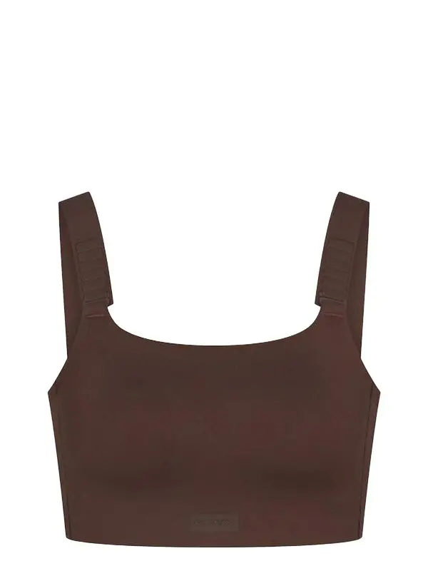 NIKESKIMS Matte Wide Strap Bra 'dark Sepia - Brown