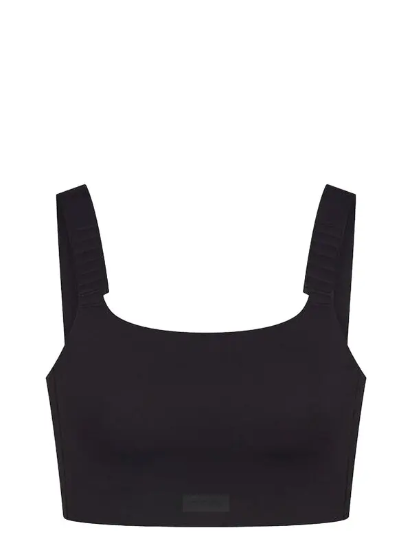 NIKESKIMS Matte Wide Strap Bra 'obsidian - Black