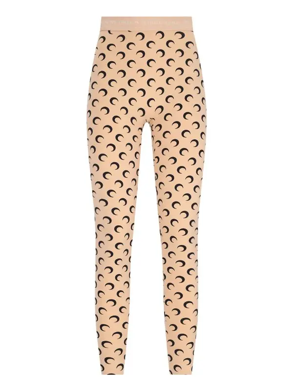 MARINE SERRE Lightweight Polyamide Stretch Trousers - Beige