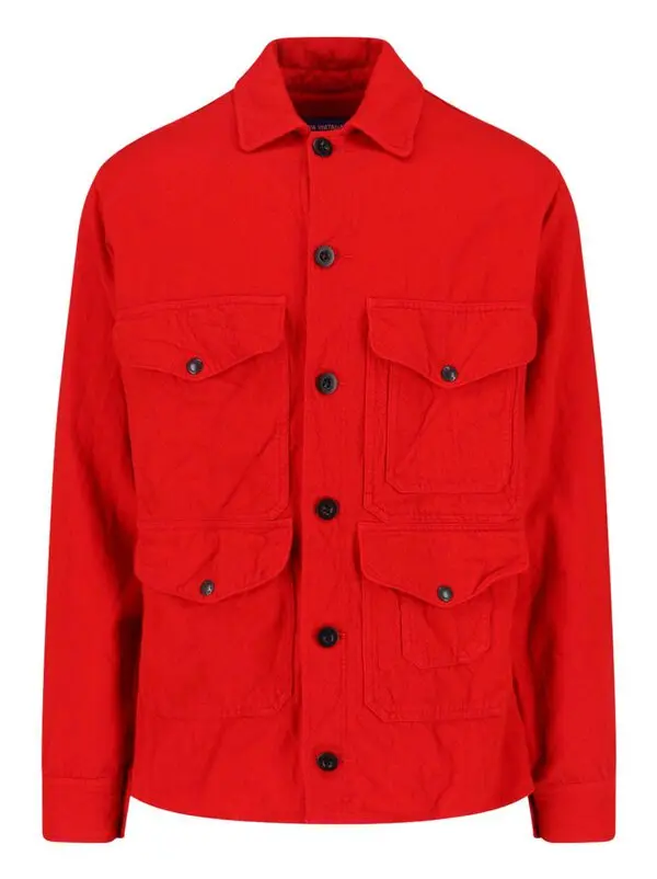 Junya Watanabe Wool-acrylic Woven Shirt - Red