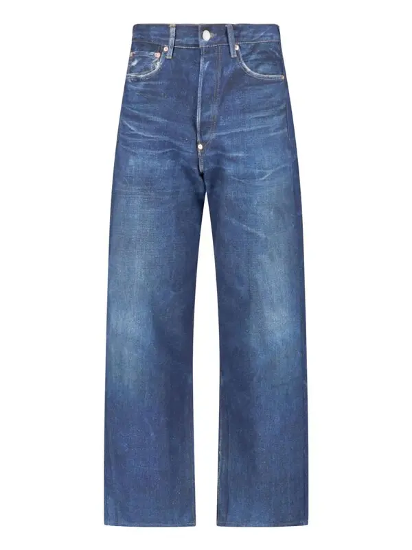 Junya Watanabe Linen-cotton Blend Jeans - Blue