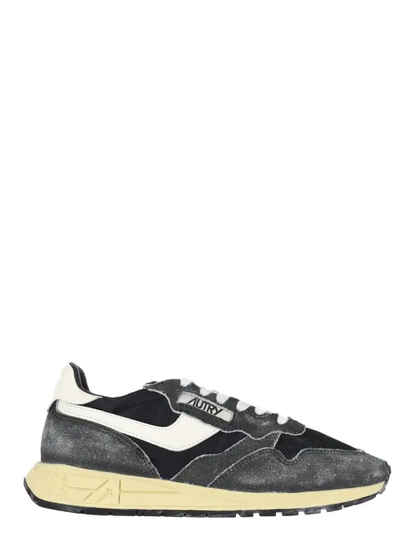 AUTRY Vintage-style Lace-up Low-top Sneakers - Grey