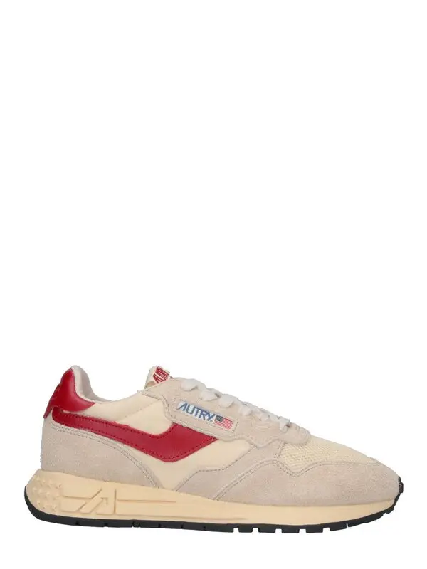 AUTRY Light & Natural Leather Sneakers - Beige