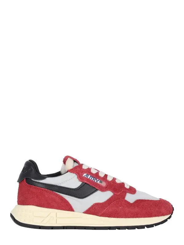 AUTRY Mixed-material Low-top Sneakers - Red