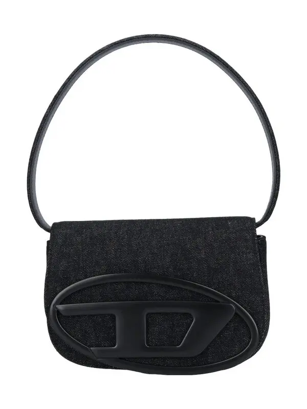 DIESEL® Cotton Canvas & Leather Trimmed Bag - Black