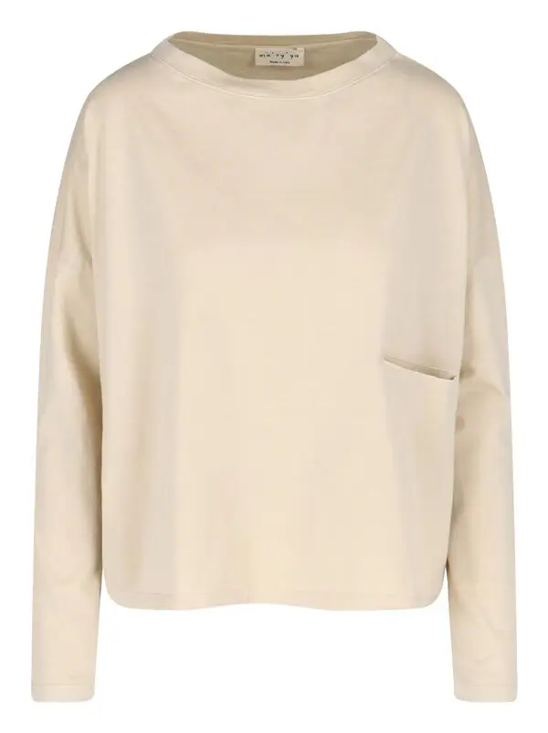 MA'RY'YA Lightweight Cotton T-shirt - Beige
