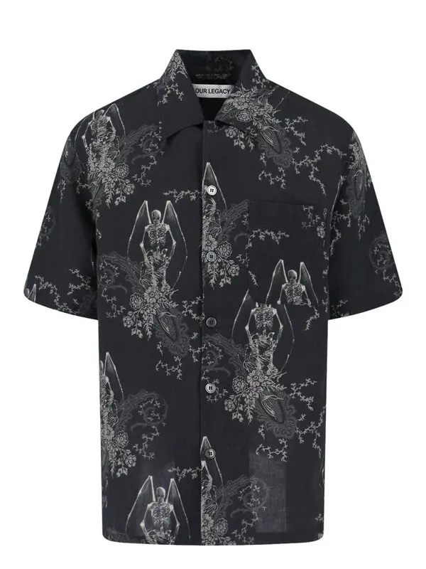 Our Legacy Paisley Print Cotton-linen Shirt For - Multicolour