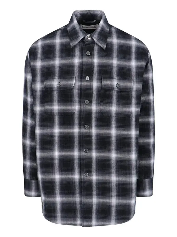Our Legacy 100% Cotton Shadow Check Shirt - Multicolour