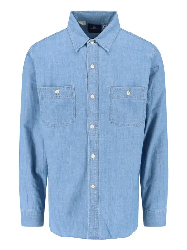 LEVI'S STRAUSS Long Sleeve Chambray Button-up Shirt - Blue