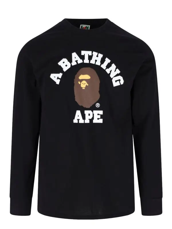 A BATHING APE Classic College T-shirt - Black