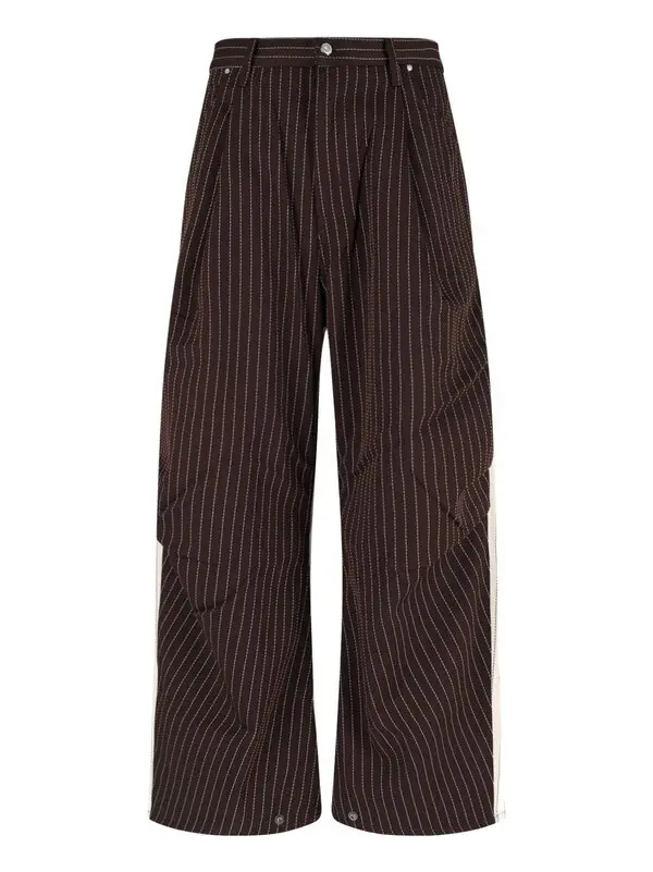 PDF Tailored Trousers With Pinstripe Detail - Multicolor