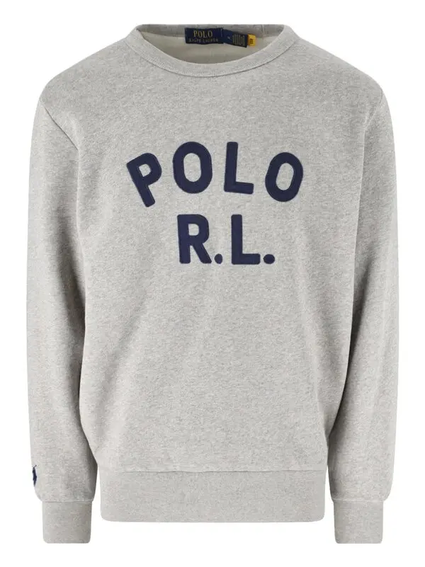 Polo Ralph Lauren Ribbed Cotton-blend Crewneck Pullover - Grey
