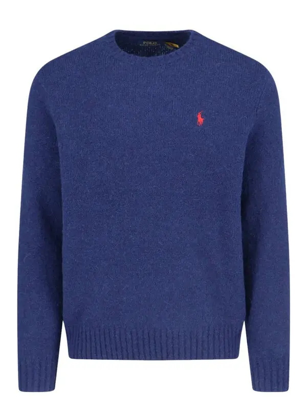 Polo Ralph Lauren Wool-alpaca Knit Crewneck Sweater - Blue