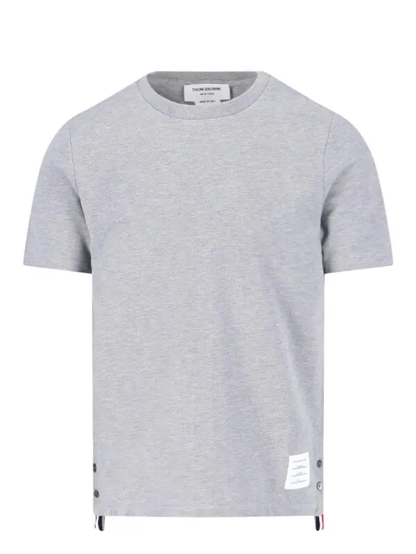 Thom Browne 100% Cotton Crewneck T-shirt - Grey