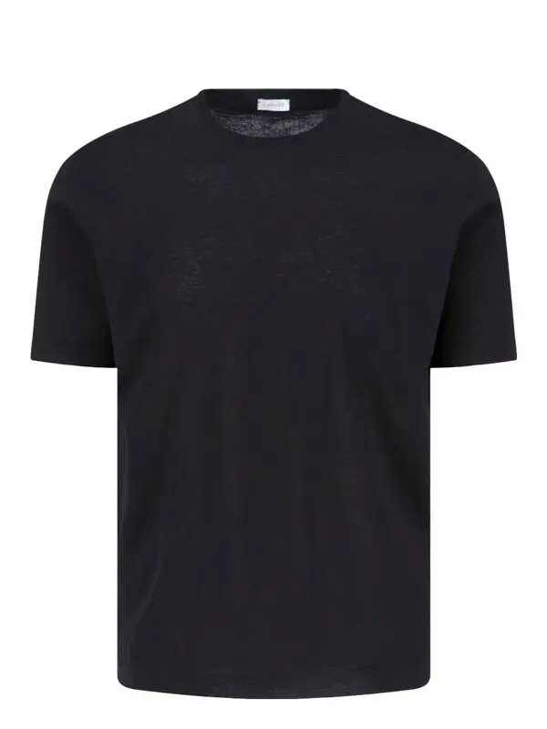 Caruso Short-sleeve Knit Crewneck T-shirt - Black