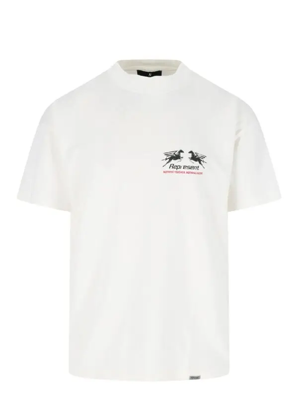 REPRESENT Lightweight 100% Cotton Crewneck T-shirt - White