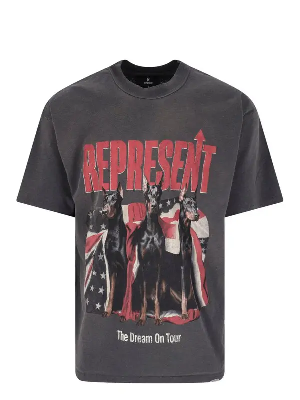 REPRESENT Graphic Print T-shirt - Grey