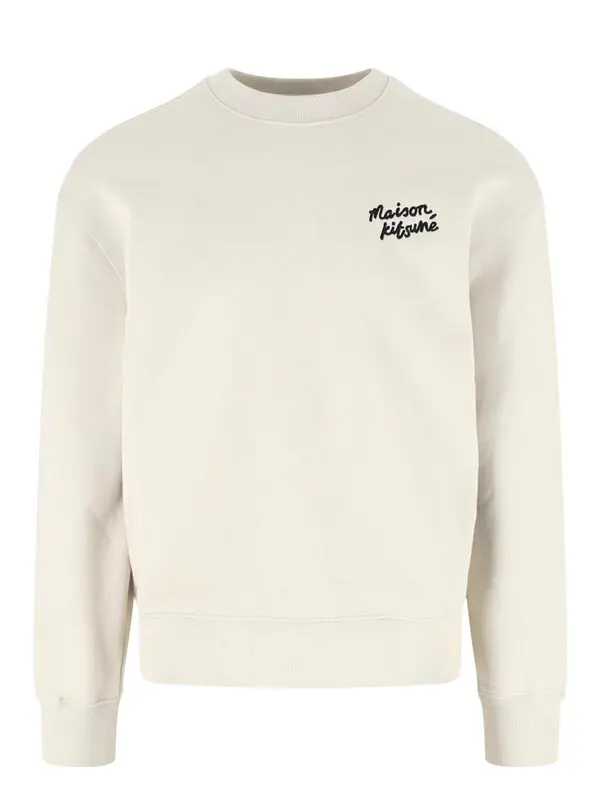 Maison Kitsuné Cotton Crewneck Sweater - White