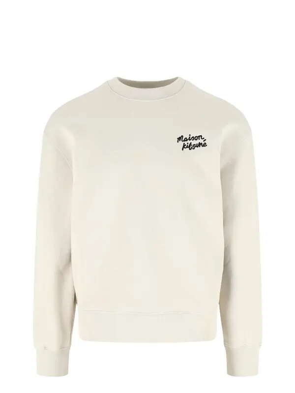 Maison Kitsuné Cotton Crewneck Sweater - White