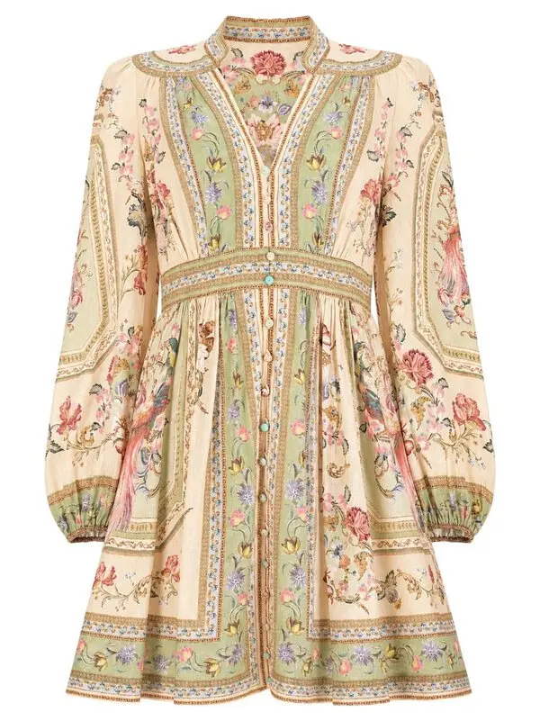 Zimmermann Printed Linen Dress - Multicolour