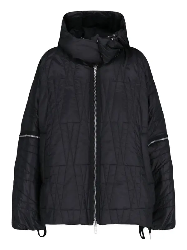 Moncler Quilted Hooded Puffer Jacket - Black