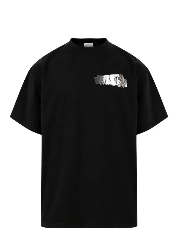 Balenciaga Graphic Oversized T-shirt - Black