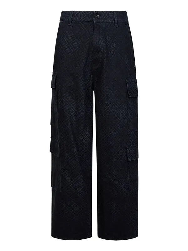 Casablanca Printed Cargo Jeans - Nero