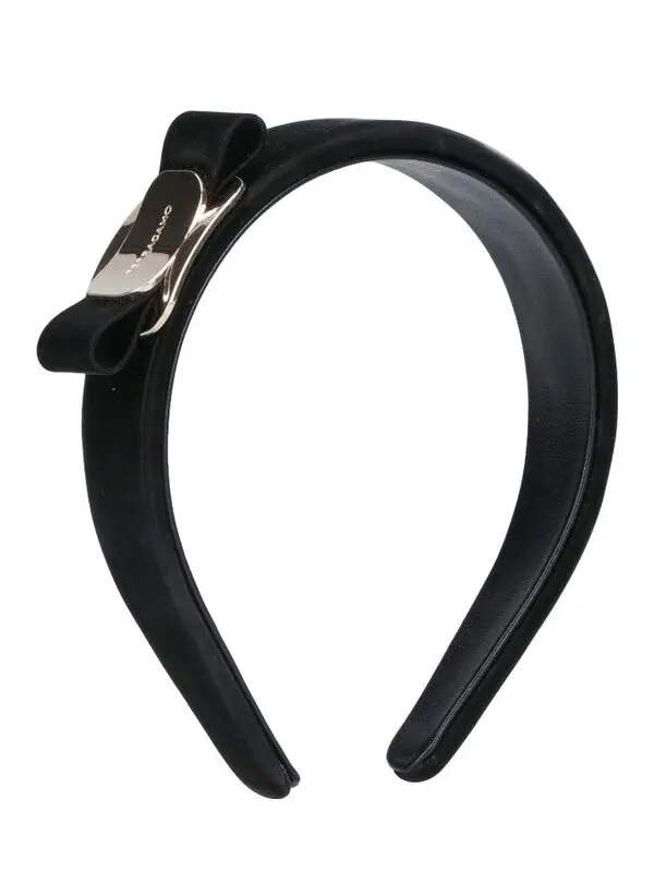 FERRAGAMO Lamb Leather Shoulder Bag With Bow Detail - Black