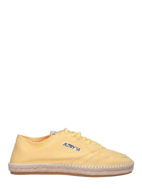 AUTRY Fabric Lace-up Sneakers - Yellow