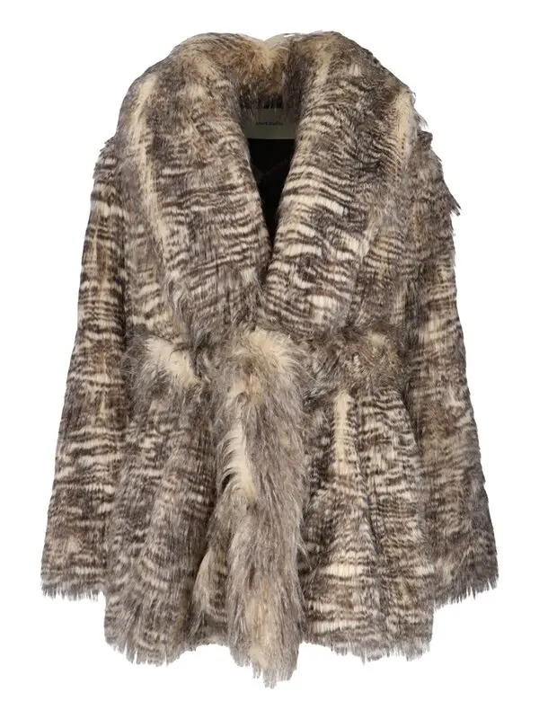 ENTIRE STUDIOS Faux Fur Jacket - Beige