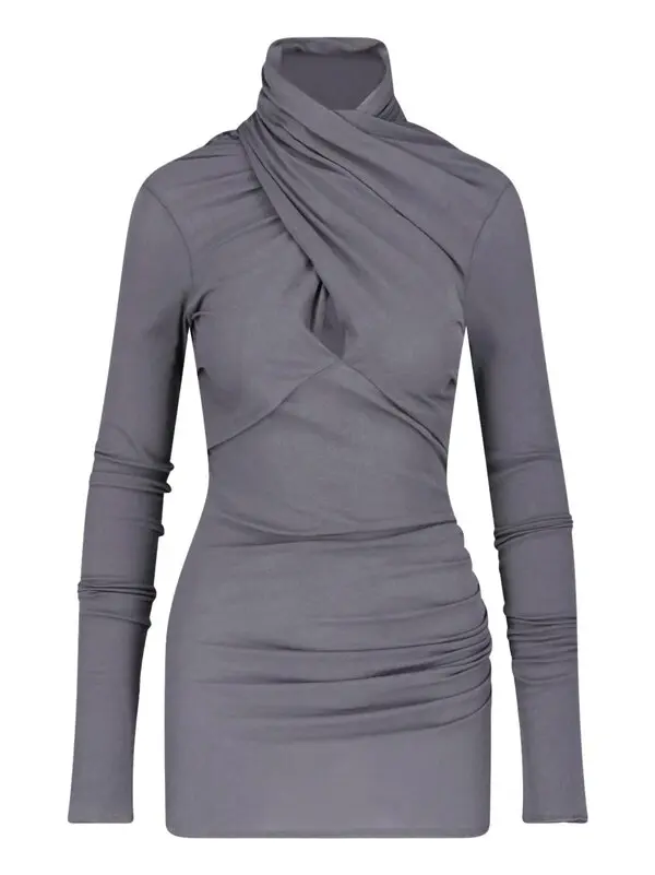 ENTIRE STUDIOS Cotton-blend Stretch Top - Grey